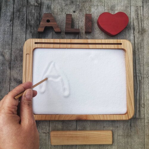 Wooden Sand Trays Montessori Materials Sand Writing Tray - Etsy