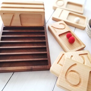 Wooden Counting Tray Homeschool Materials Waldorf Learning - Etsy