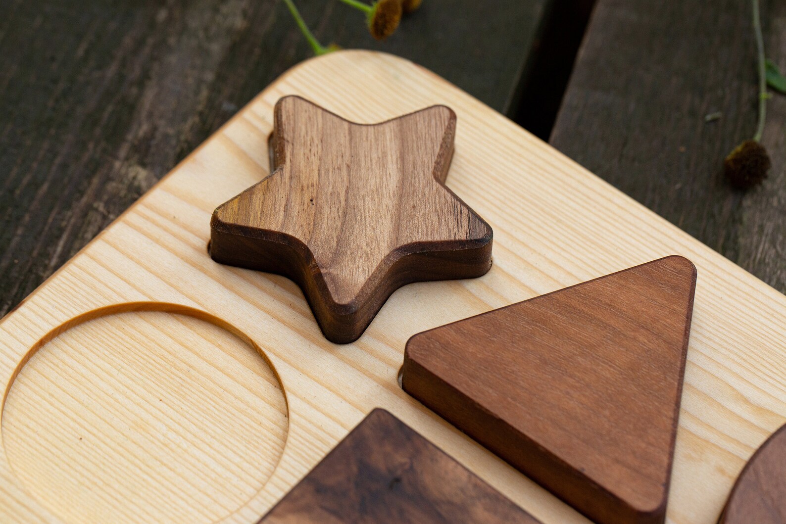 Wooden Geometric Shape Puzzle Wooden Shape Sorter Toy - Etsy