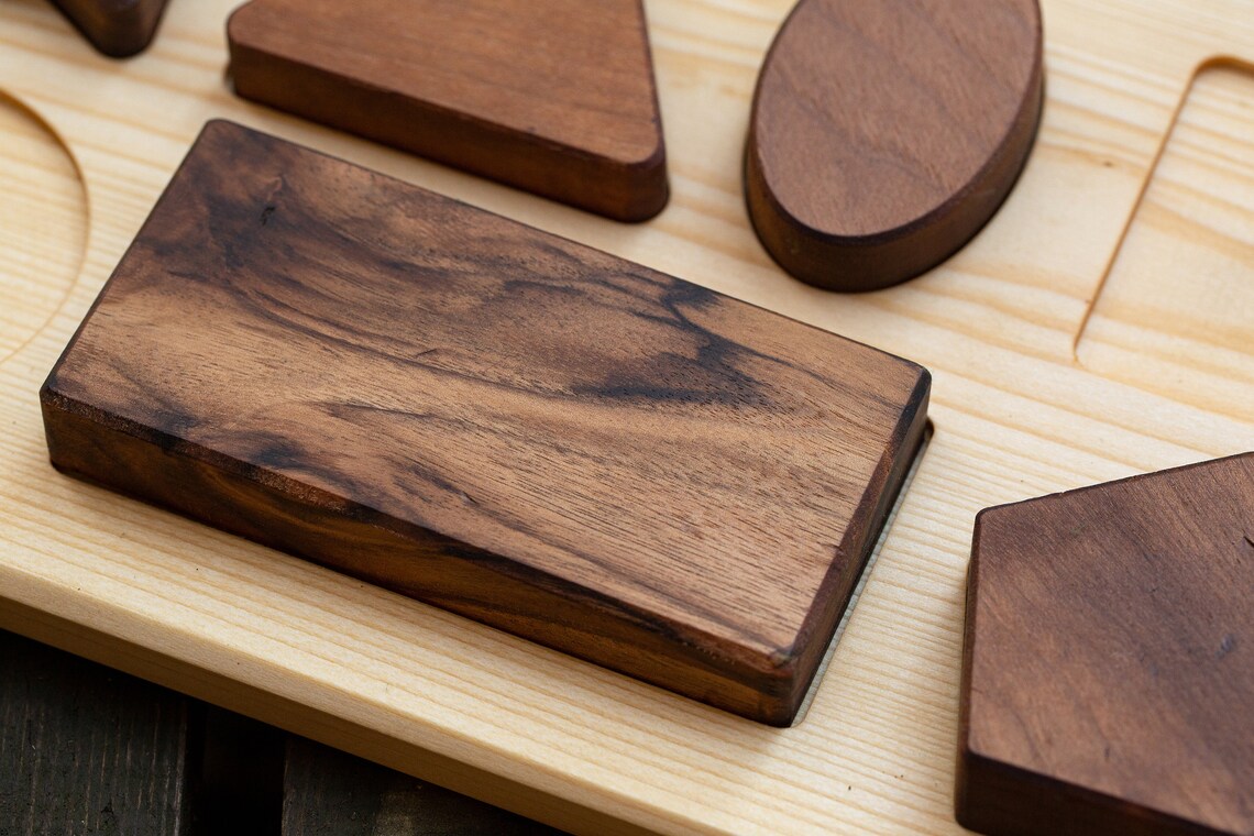 Wooden Geometric Shape Puzzle Wooden Shape Sorter Toy - Etsy