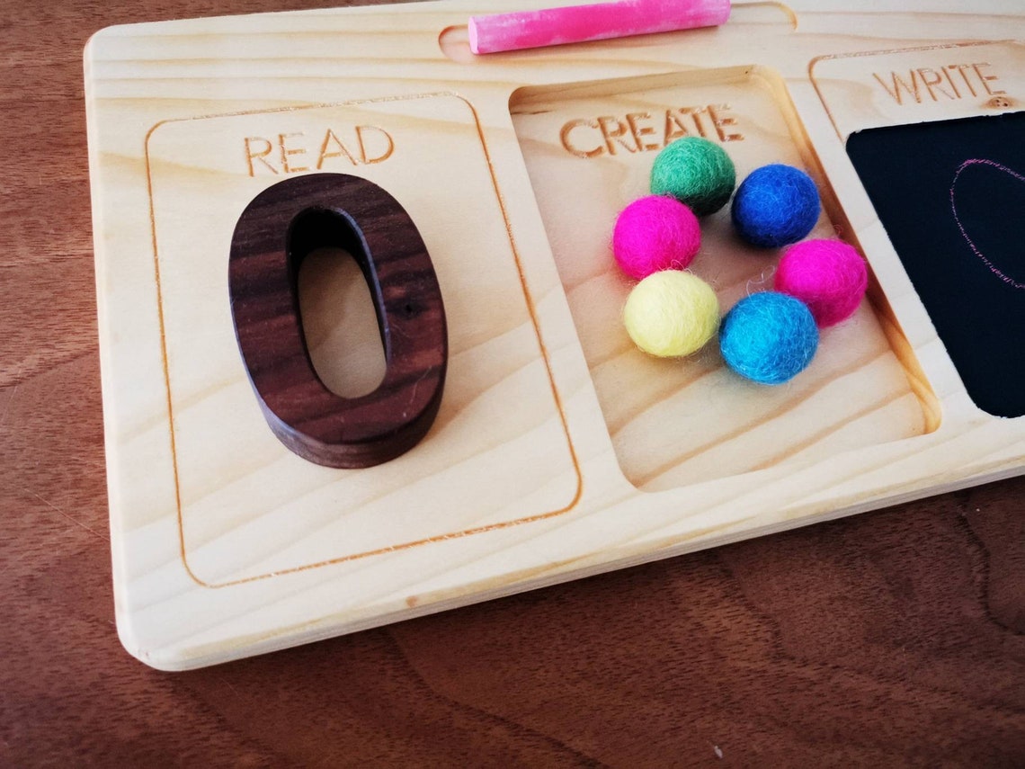 Wooden Learning Set Activity Chalkboard Frame Wooden Whiting - Etsy