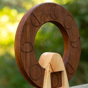 Wooden Moon Phases Chart, Wooden Moon Phase Wheel, Learning Wheel ...