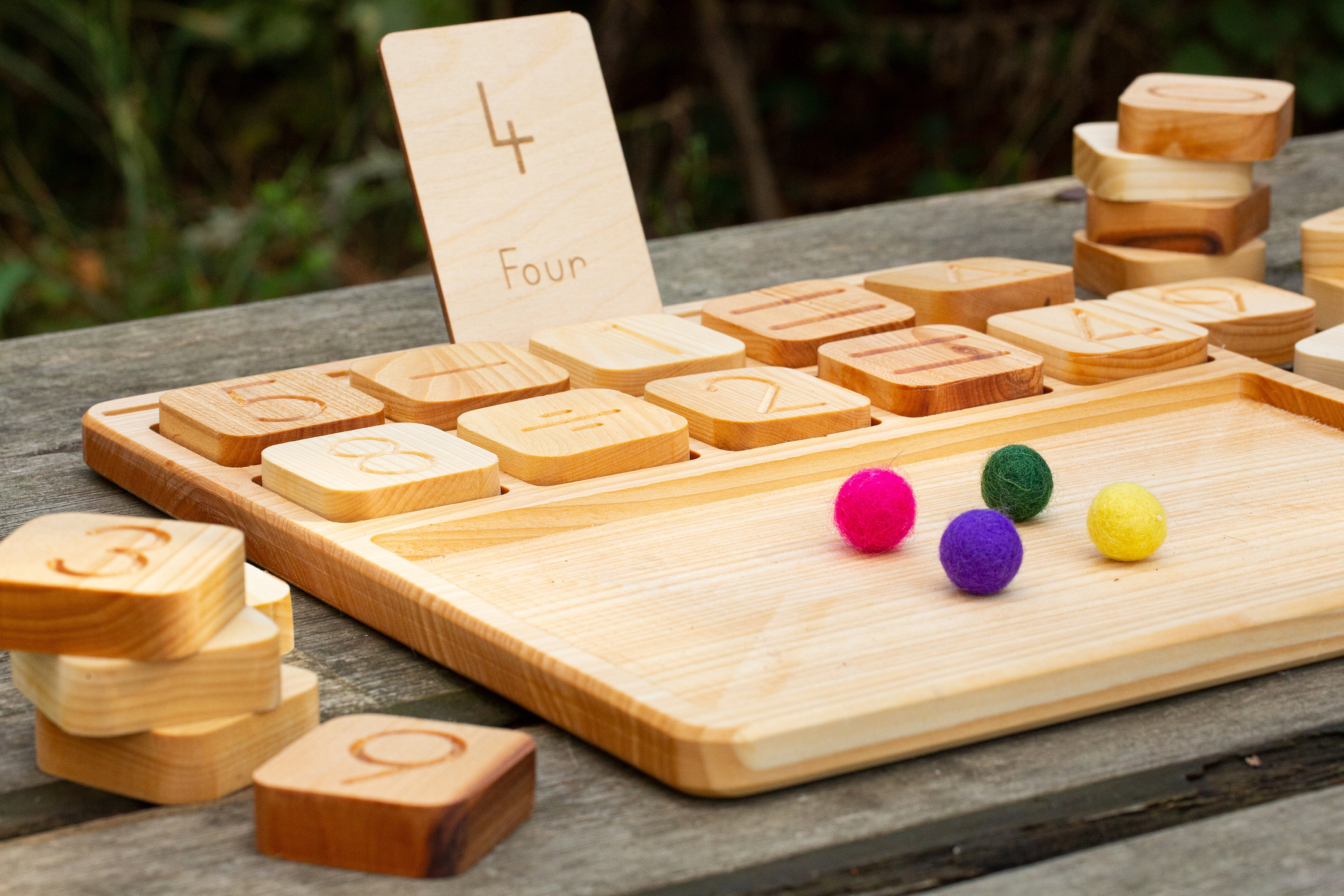 Wooden Math Board With Numbers and Symbols Montessori Math - Etsy