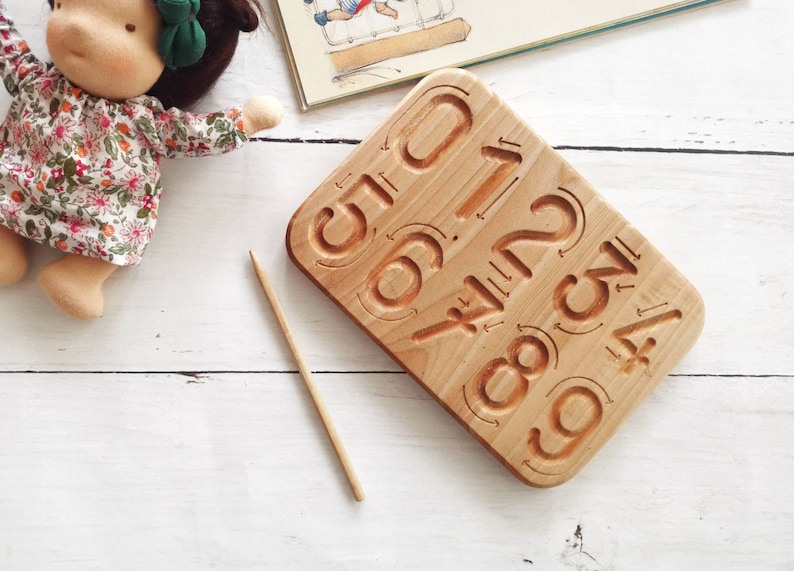 Finger Tracing Board Montessori Number Tracing Board - Etsy