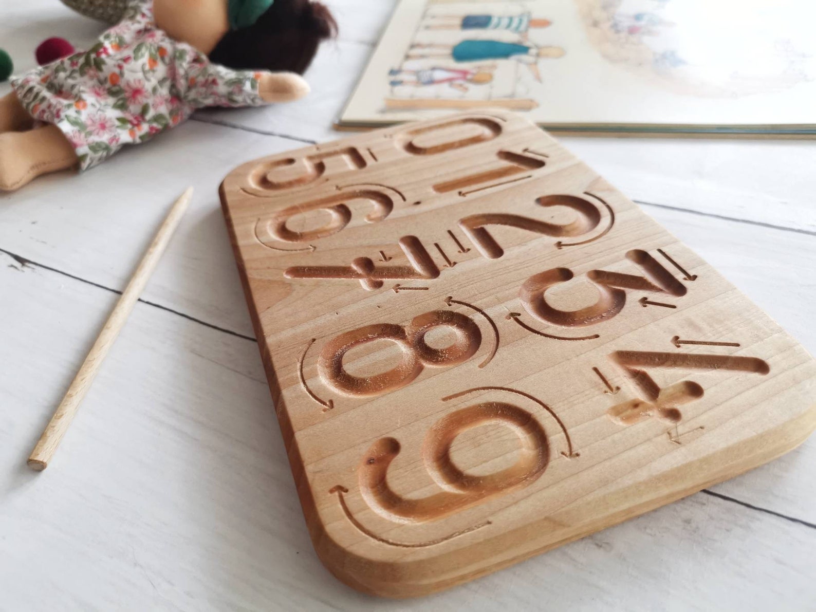 Number Tracing Board Homeschool Materials Finger Tracing - Etsy