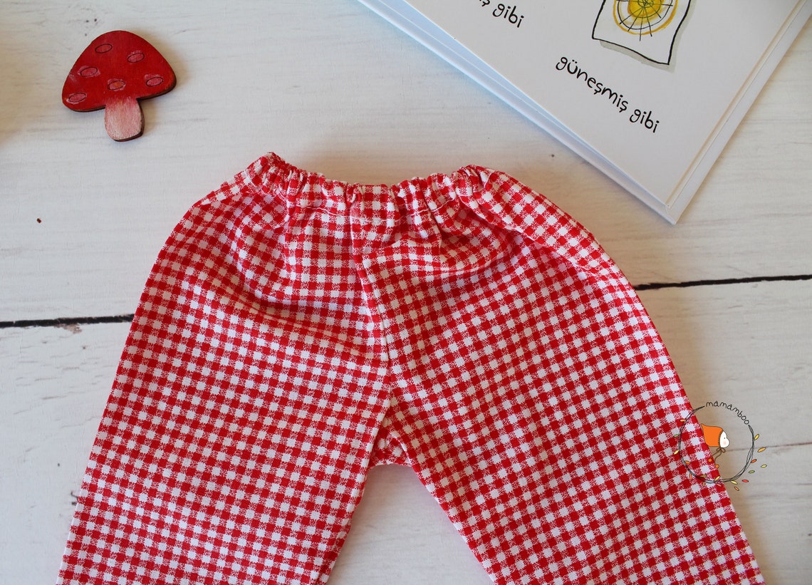 Waldorf Baby Doll Clothes Plaid doll pants Waldorf doll | Etsy