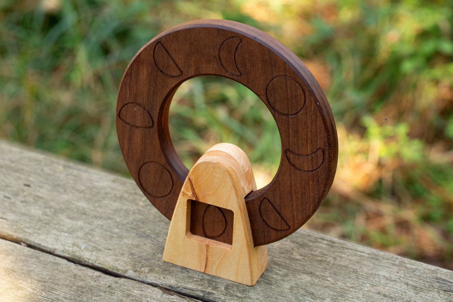 Wooden Moon Phases Chart Wooden Moon Phase Wheel Learning - Etsy