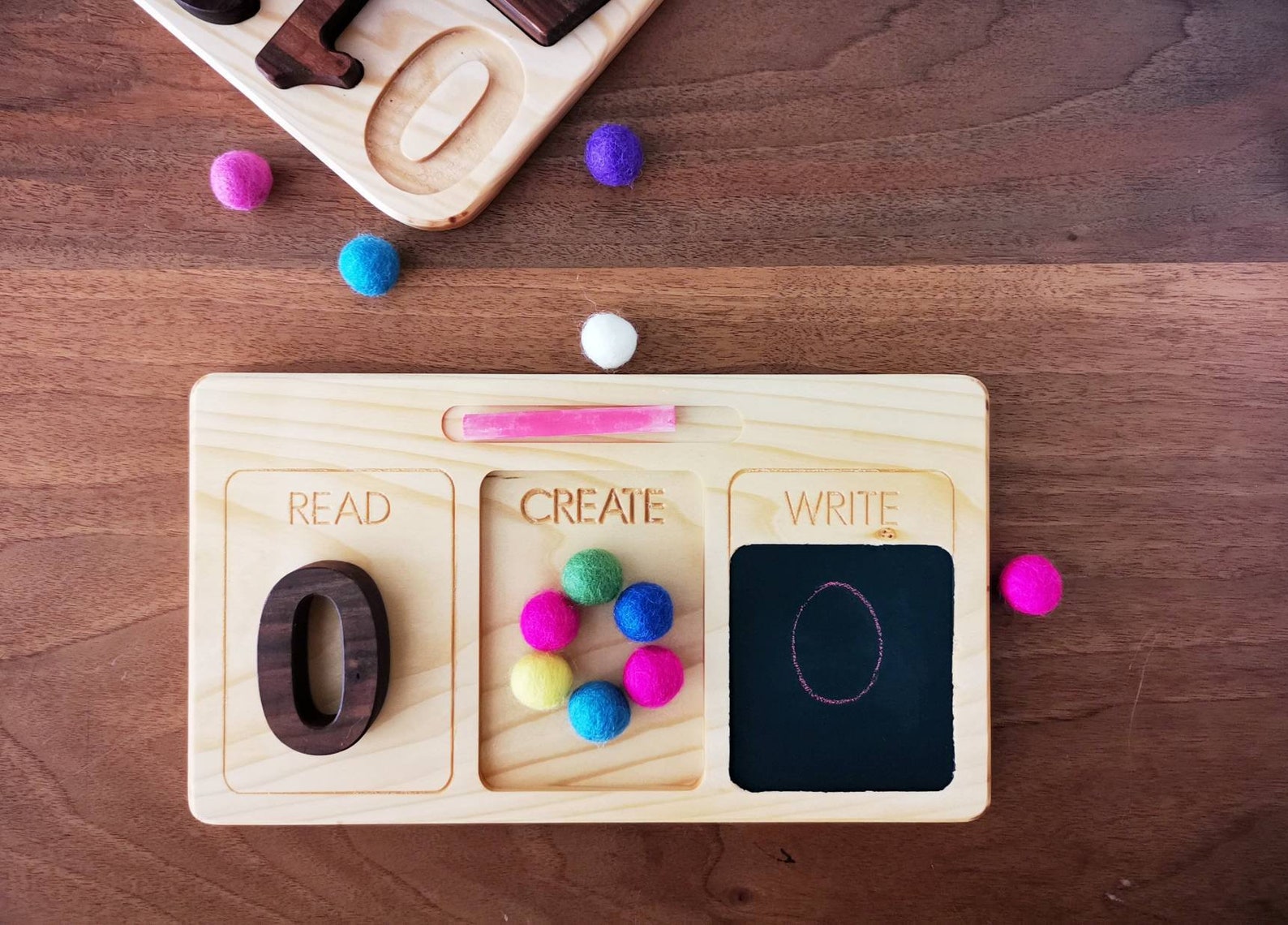 Wooden Learning Set Activity Chalkboard Frame Wooden Whiting | Etsy