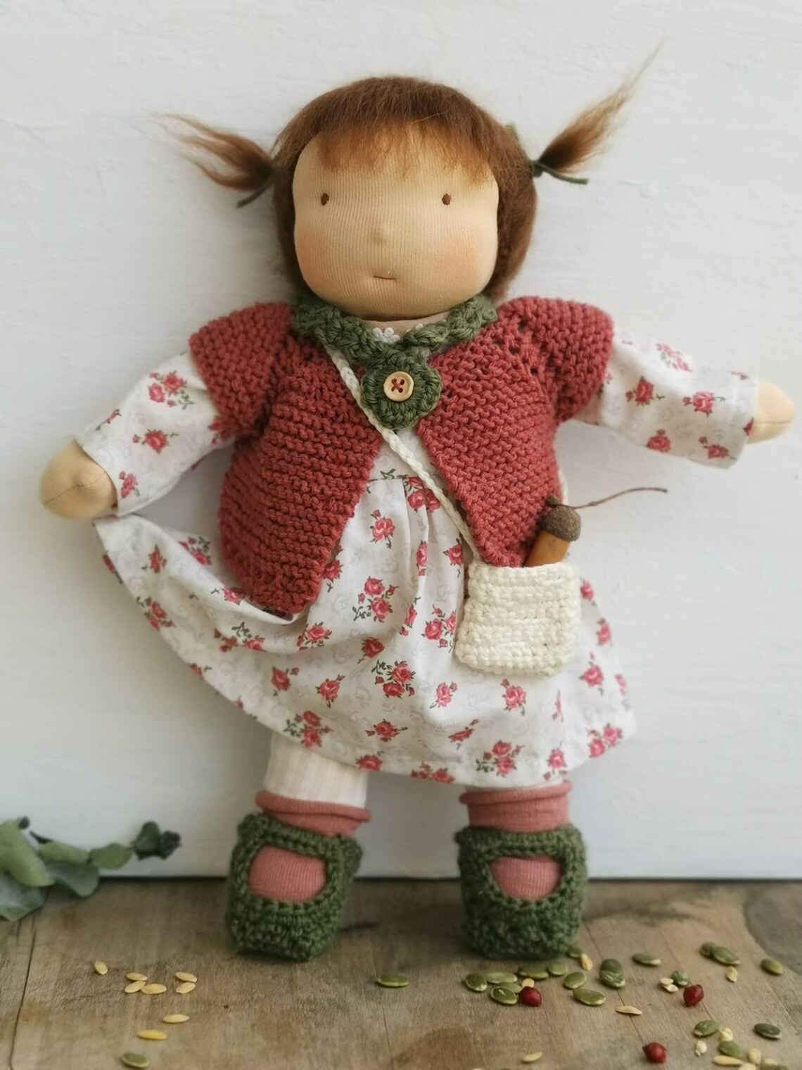 Waldorf Baby Doll, Steiner Doll, Natural Fiber Doll, Ecofriendly Toy ...
