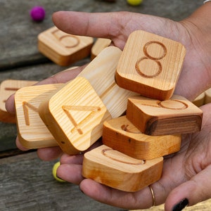Wooden Math Board With Numbers and Symbols, Montessori Math Sets ...