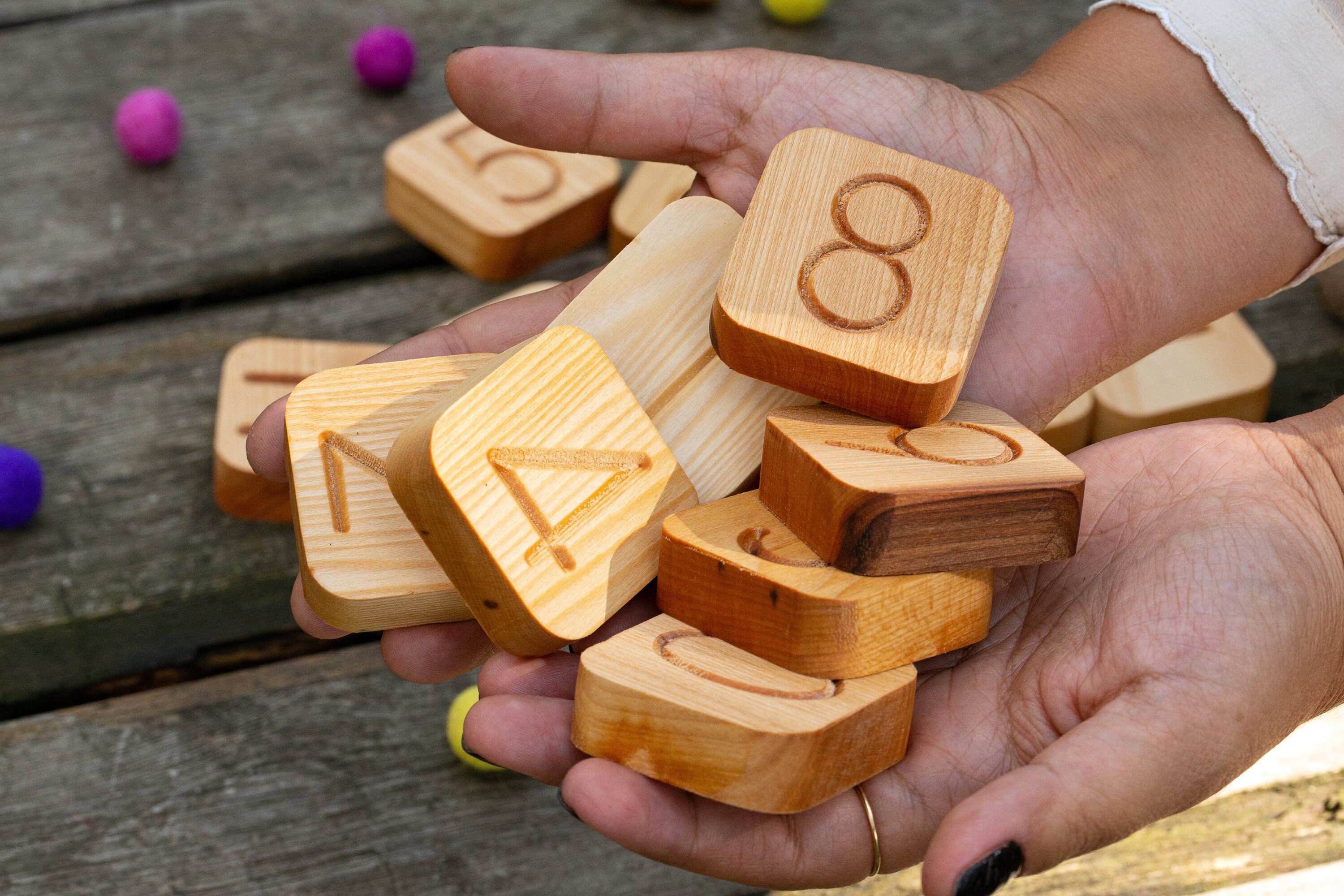 Wooden Math Board With Numbers and Symbols Montessori Math - Etsy