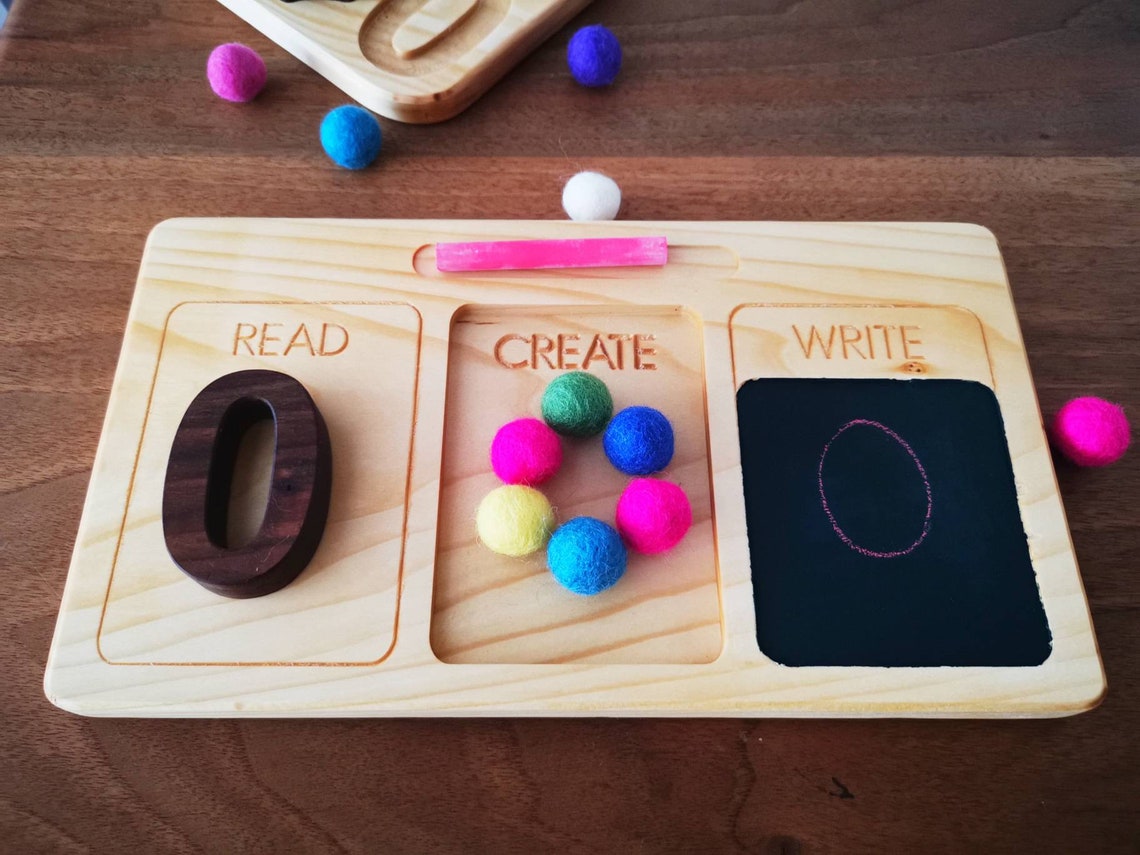 Wooden Learning Set Activity Chalkboard Frame Wooden Whiting | Etsy