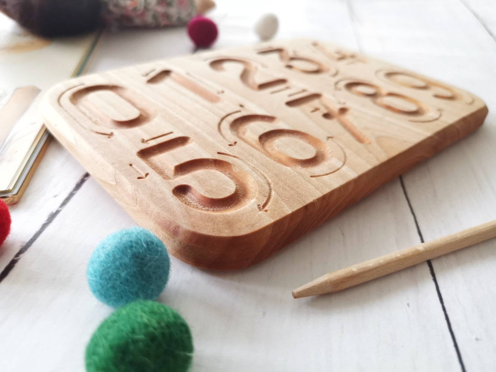 Number Tracing Board Homeschool Materials Finger Tracing - Etsy