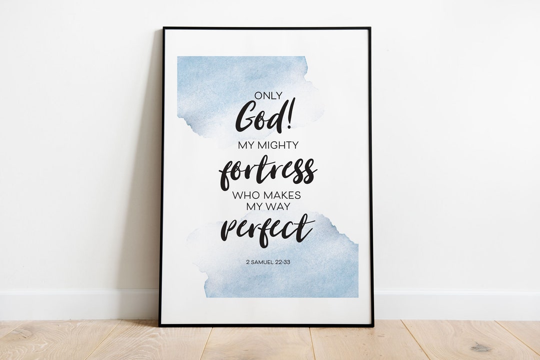 2 Samuel 22 33 Printable Art, Bible Verse Prints, Bible Wall Art ...