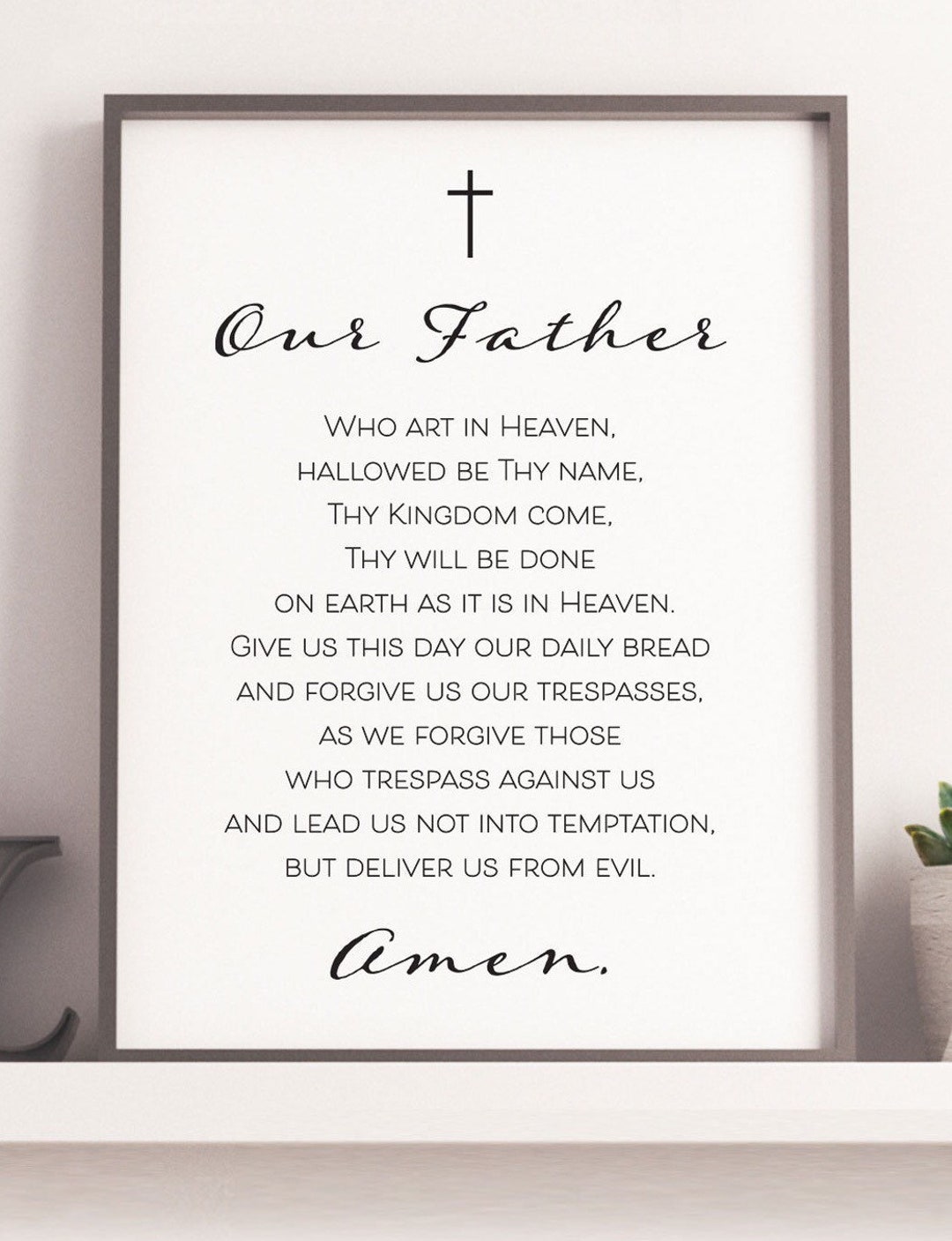 Our Father Prayer | Our Father Prayer Printable | Gift | Digital File ...