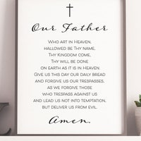 The Our Father Prayer Digital Download | Prints | Decor | Catholic ...