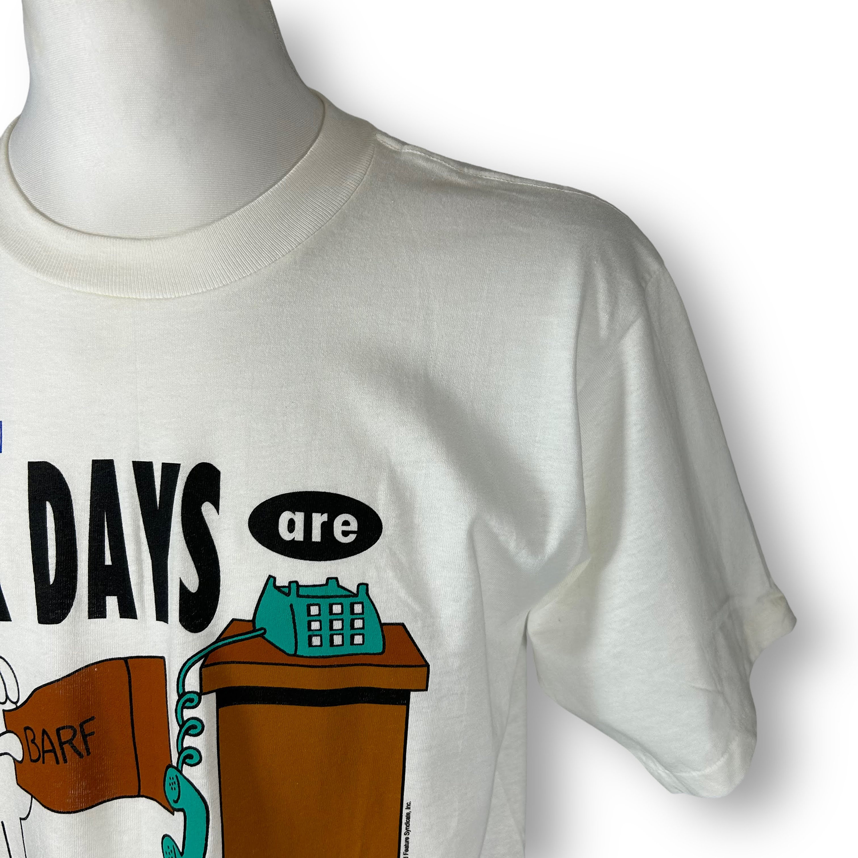 Vintage Dilbert Dogbert Sick Days Comic Cartoon White T Shirt Size ...