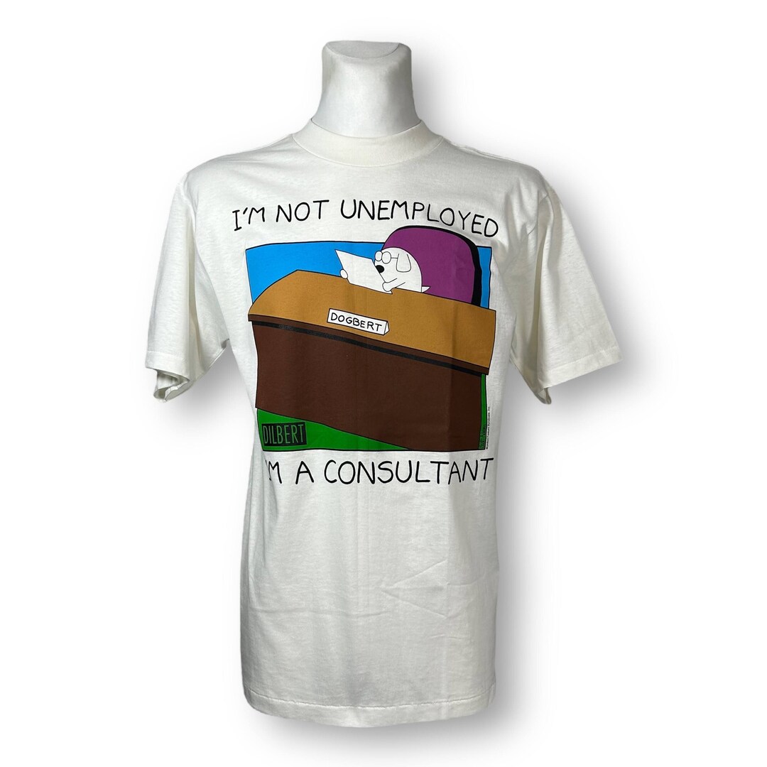 90s United Feature Syndicate Dilbert Consultant Unemployed Funny Quote ...