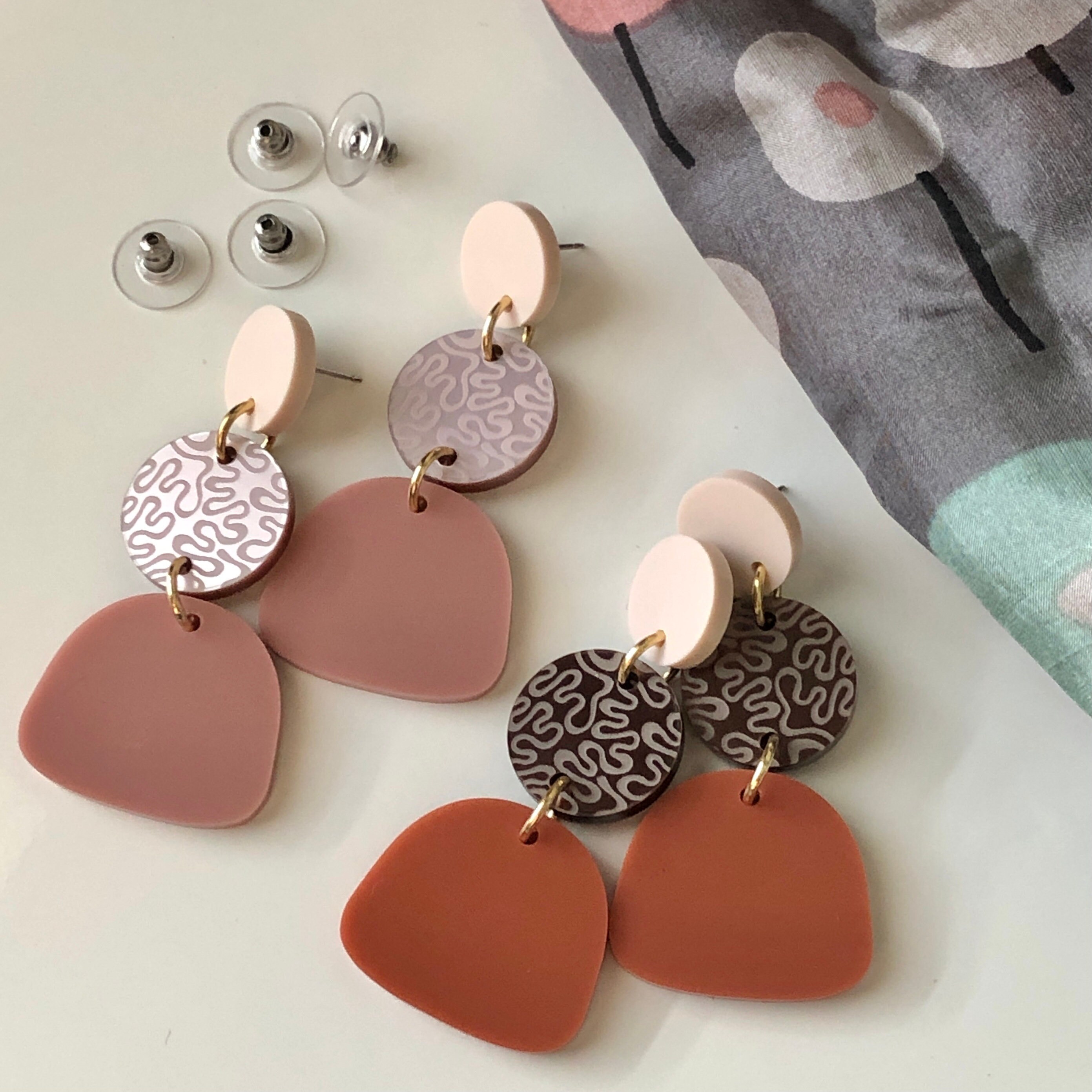 Acrylic Earrings | Laser Cut Acrylic Earrings | Unique Acrylic Earrings ...