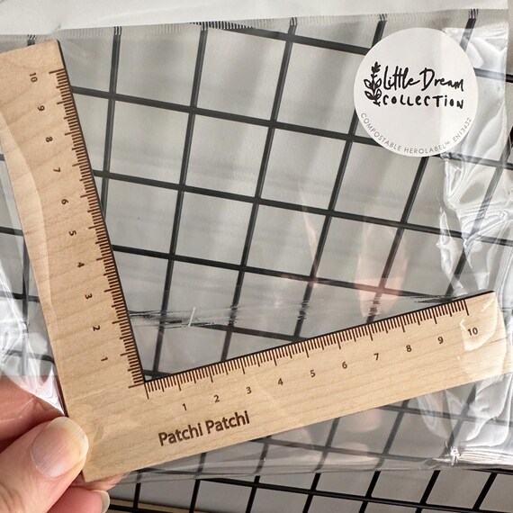 Regle De Couture L Shape Measuring Scale Ruler Gunya - Measuring Tool ...