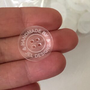 Personalised Buttons | Custom Acrylic Buttons | Branding Labels ...
