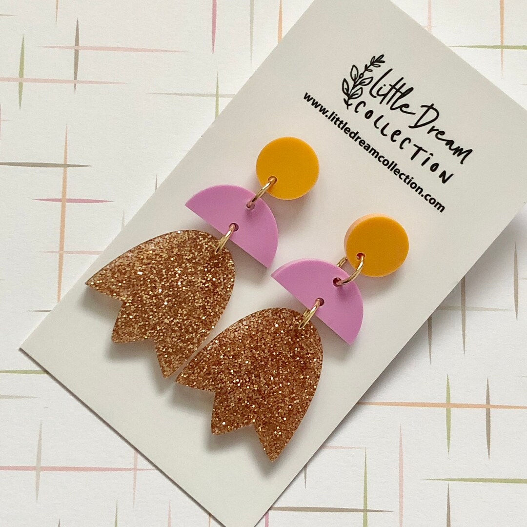 Acrylic Earrings | Laser Cut Acrylic Earrings | Unique Acrylic Earrings ...