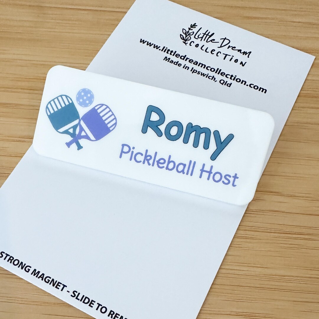 Personalised Pickleball Name Tag UV Printed Acrylic - Etsy