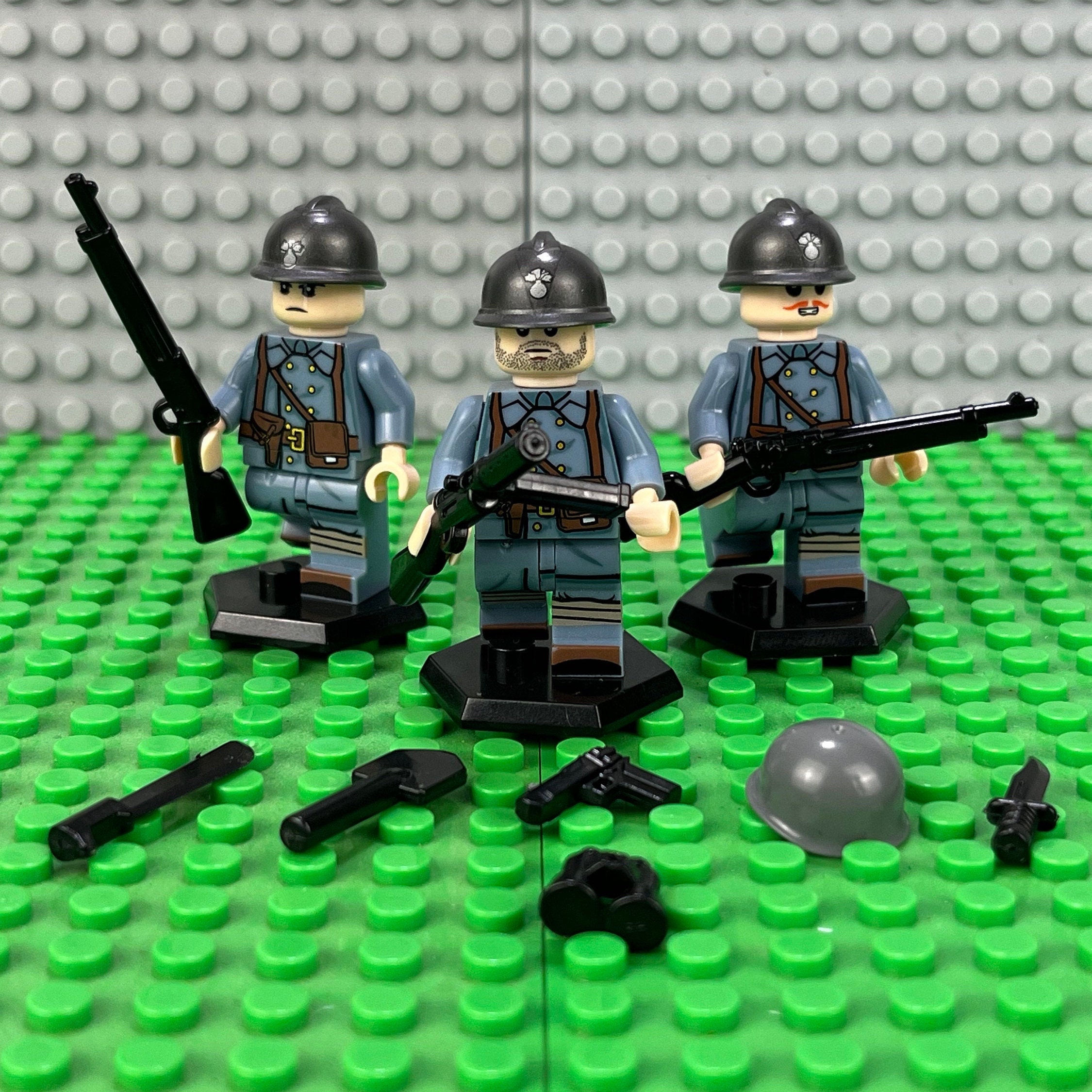 WW2 French Army Infantry Squad x3 Soldiers Brickaction - Etsy