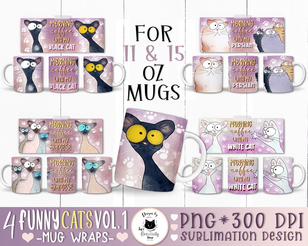 Cat Png Bundle, Cat Sublimation Designs, Cat Sublimation Png, Cat ...