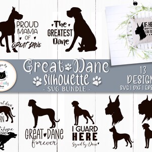 Great Dane Svg Great Dane Silhouette Great Dane (Download Now) - Etsy