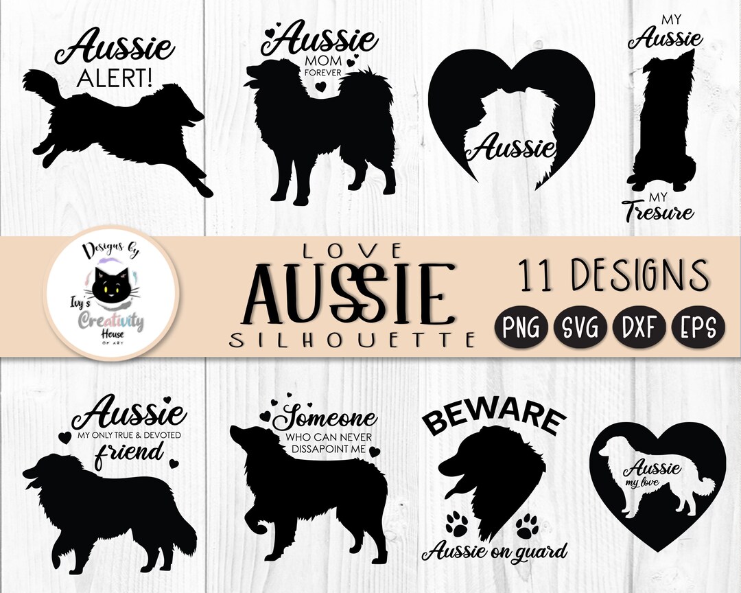 Australian Shepherd Svg Aussie Svg Dog Svg Bundle Dog Svg - Etsy