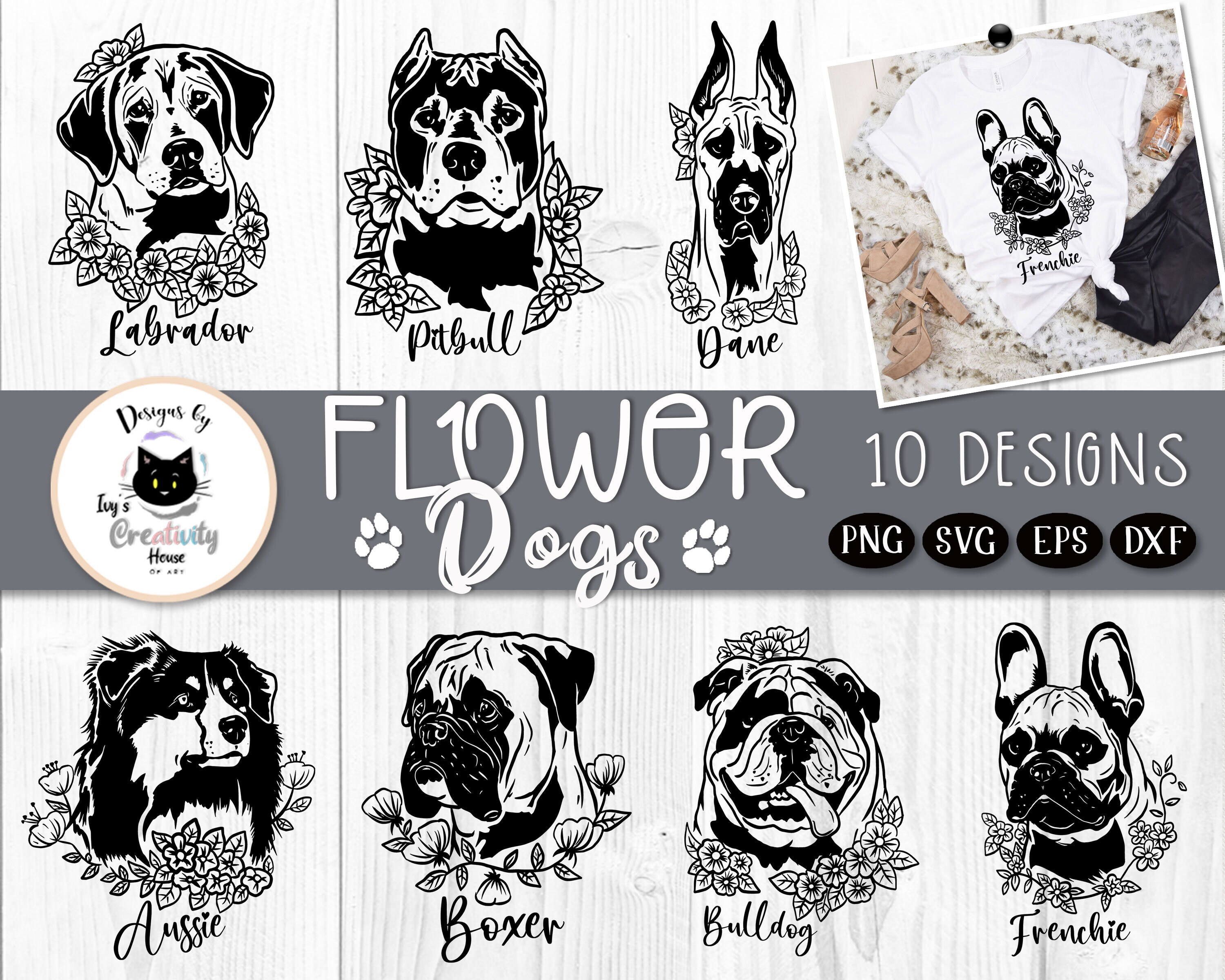 Dog Svg Bundle Dog Clipart Dog Silhouette Svg Frenchie Svg - Etsy