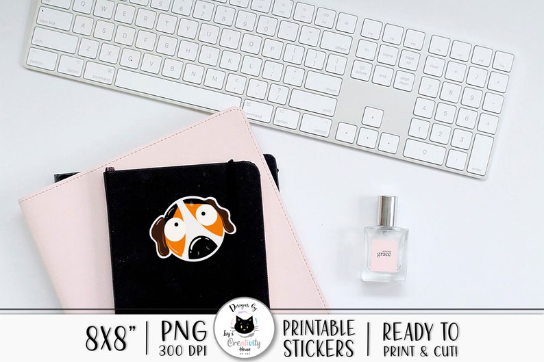 Cartoon Dog Sticker, Dog Digital Stickers, Funny Dog Sticker, Dog Png ...