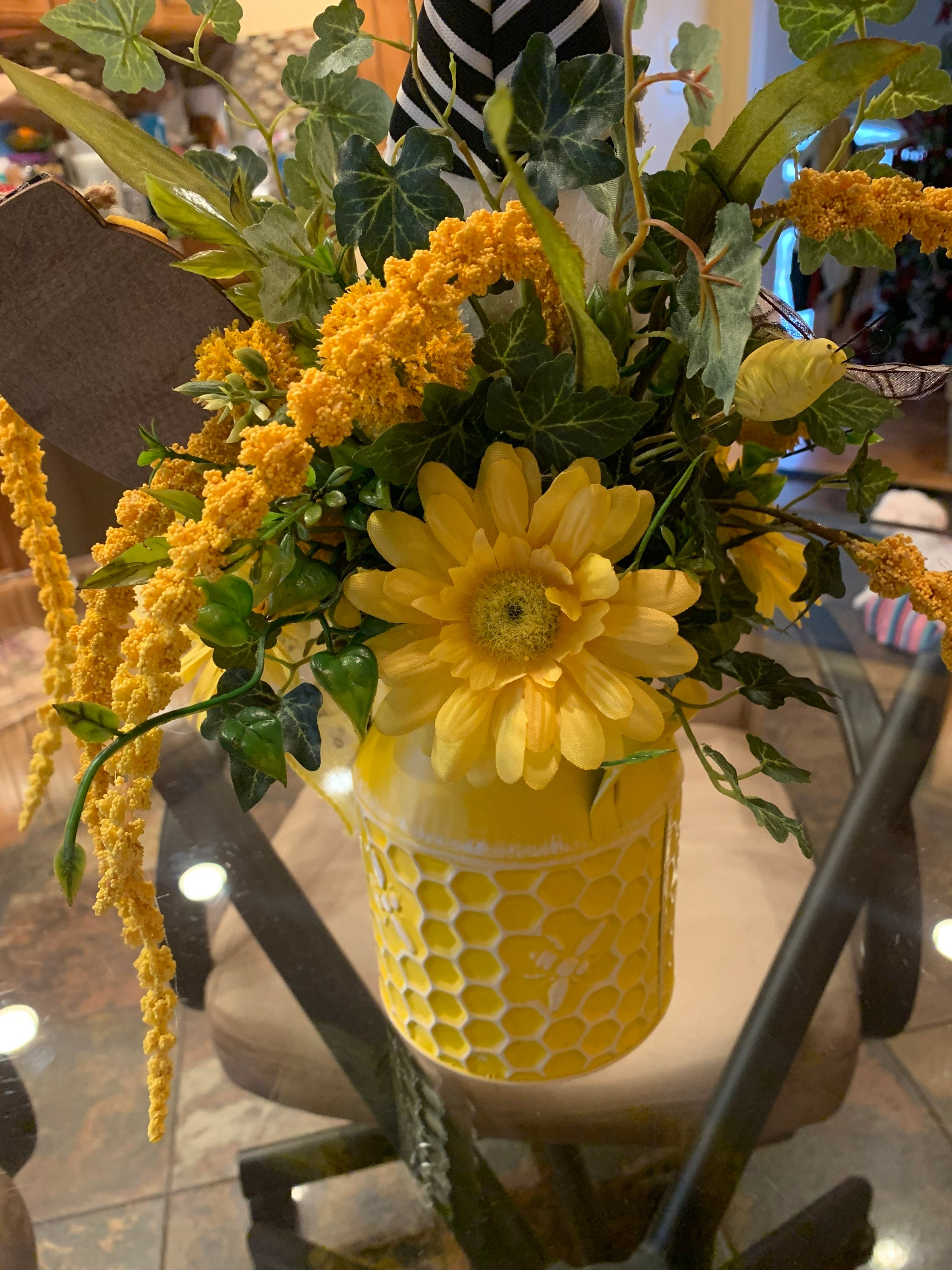 Bee Table Centerpiece Floral Centerpiece Flower Table Decor - Etsy