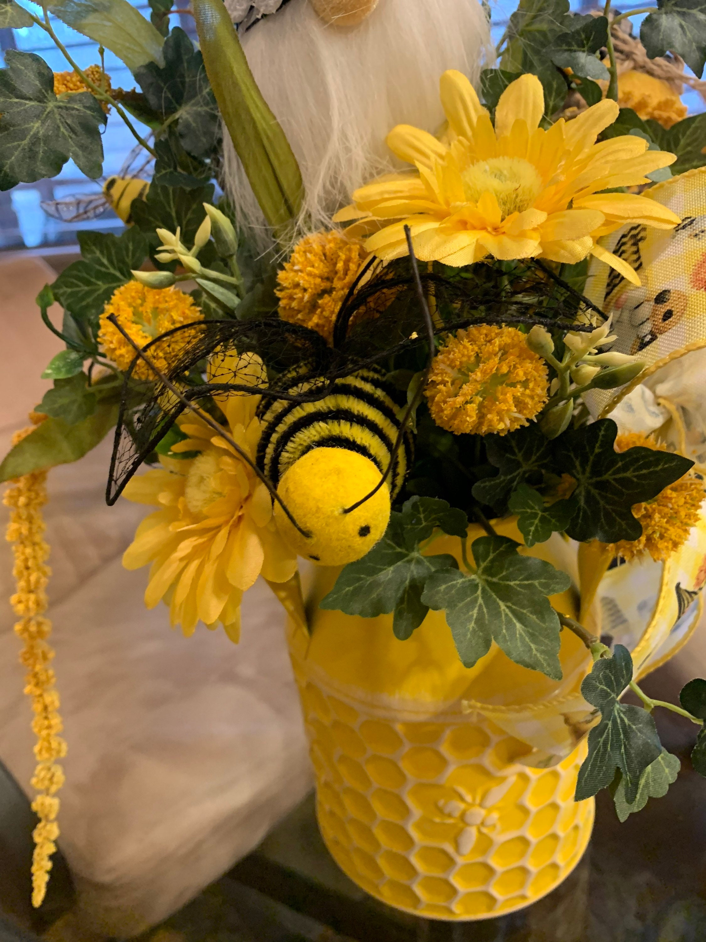 Bee Table Centerpiece Floral Centerpiece Flower Table Decor - Etsy