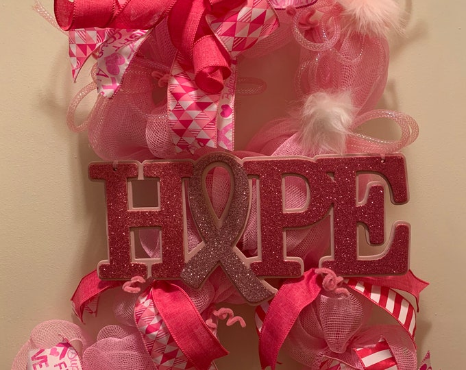 Breast Cancer Awareness Wreath-breast Cancer Ribbon Wreath-breast ...