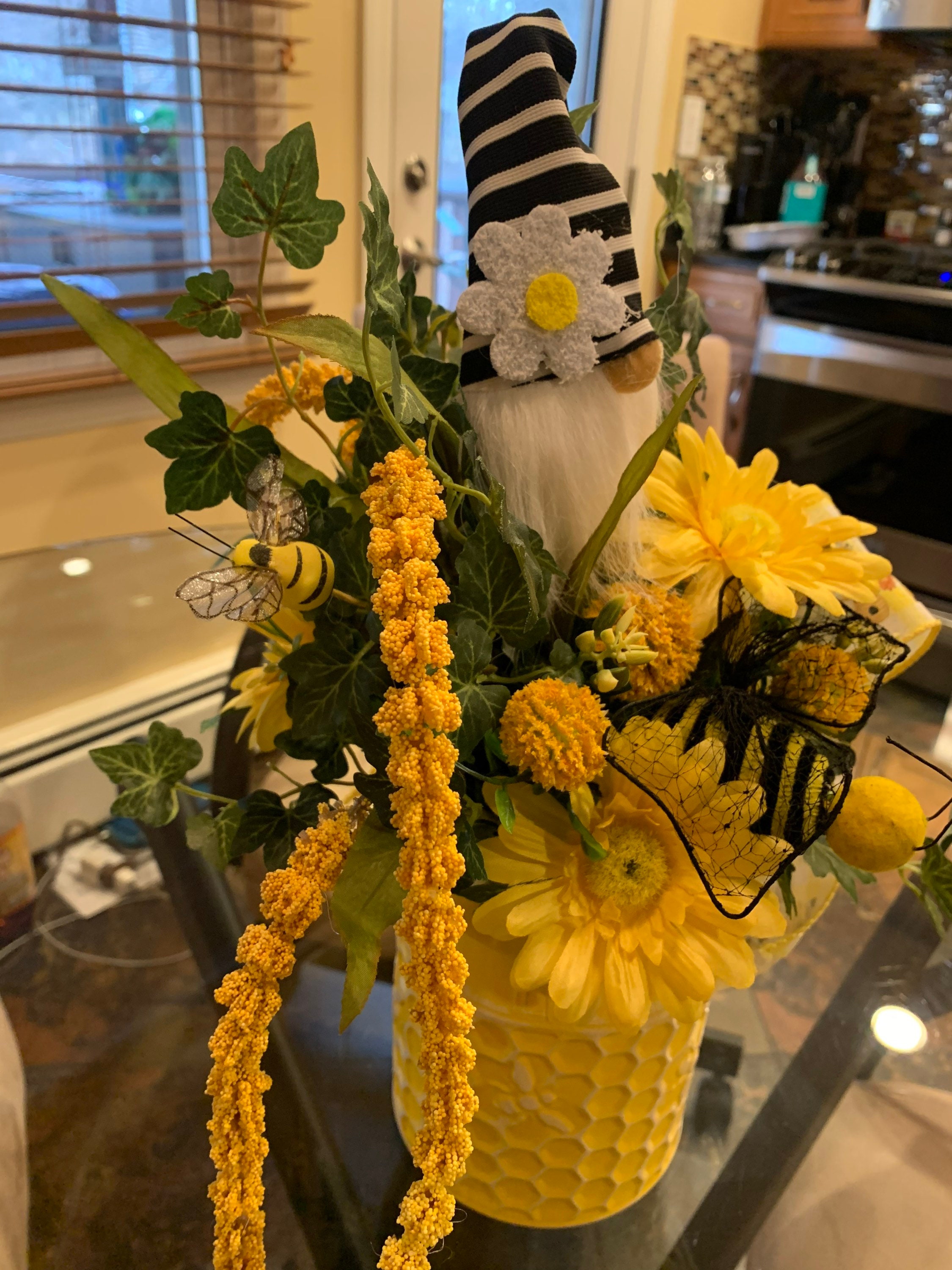 Bee Table Centerpiece Floral Centerpiece Flower Table Decor - Etsy