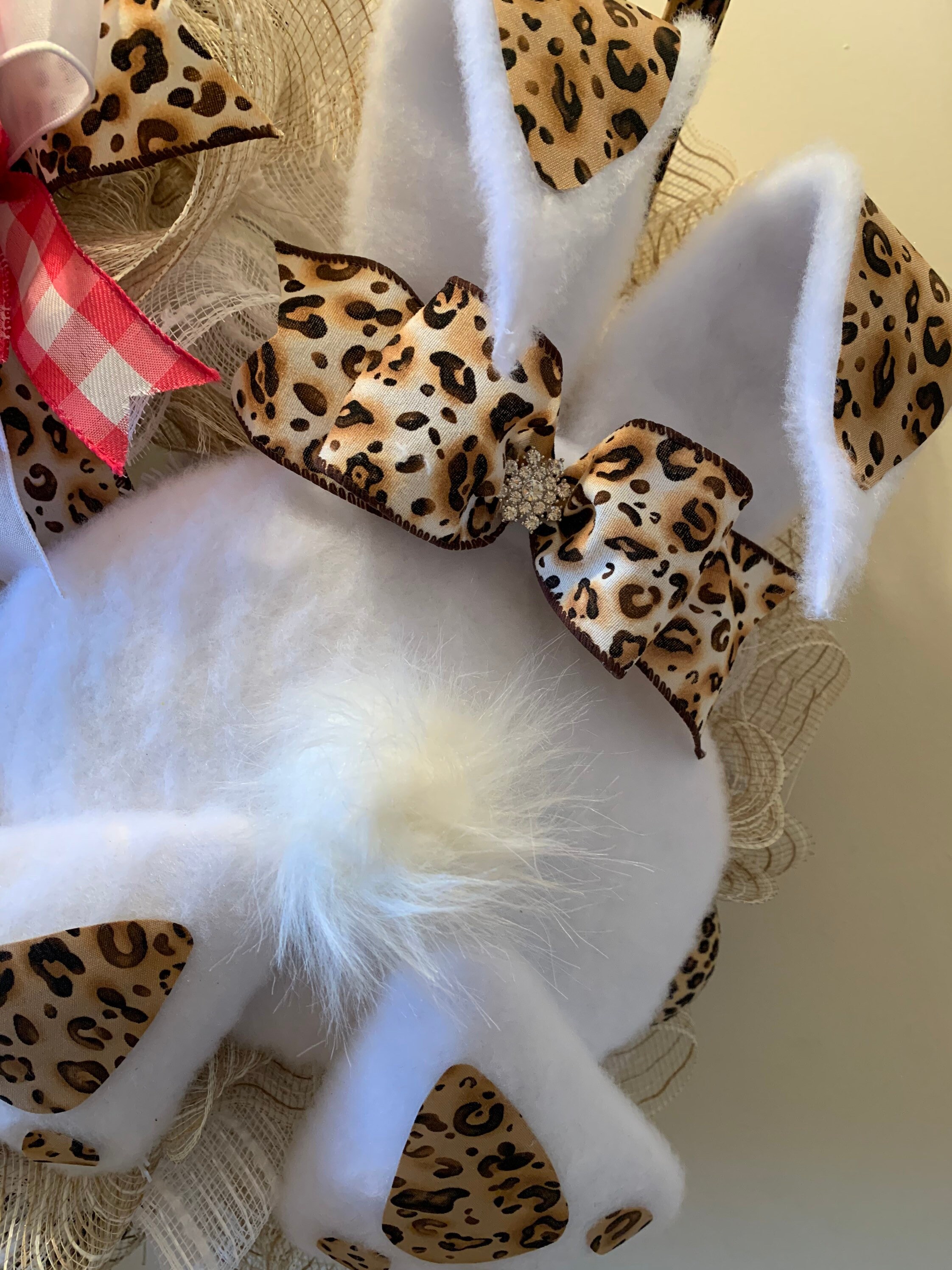Easter Bunny Leopard Wreath Leopard Wreath Leopard Decor - Etsy.de