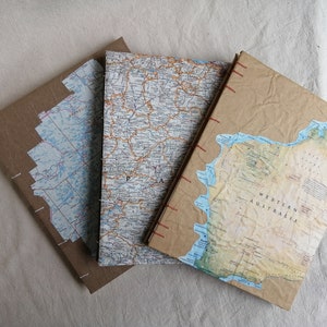 Custom Made to Order Map Travel Journal Notebook, Large - Etsy