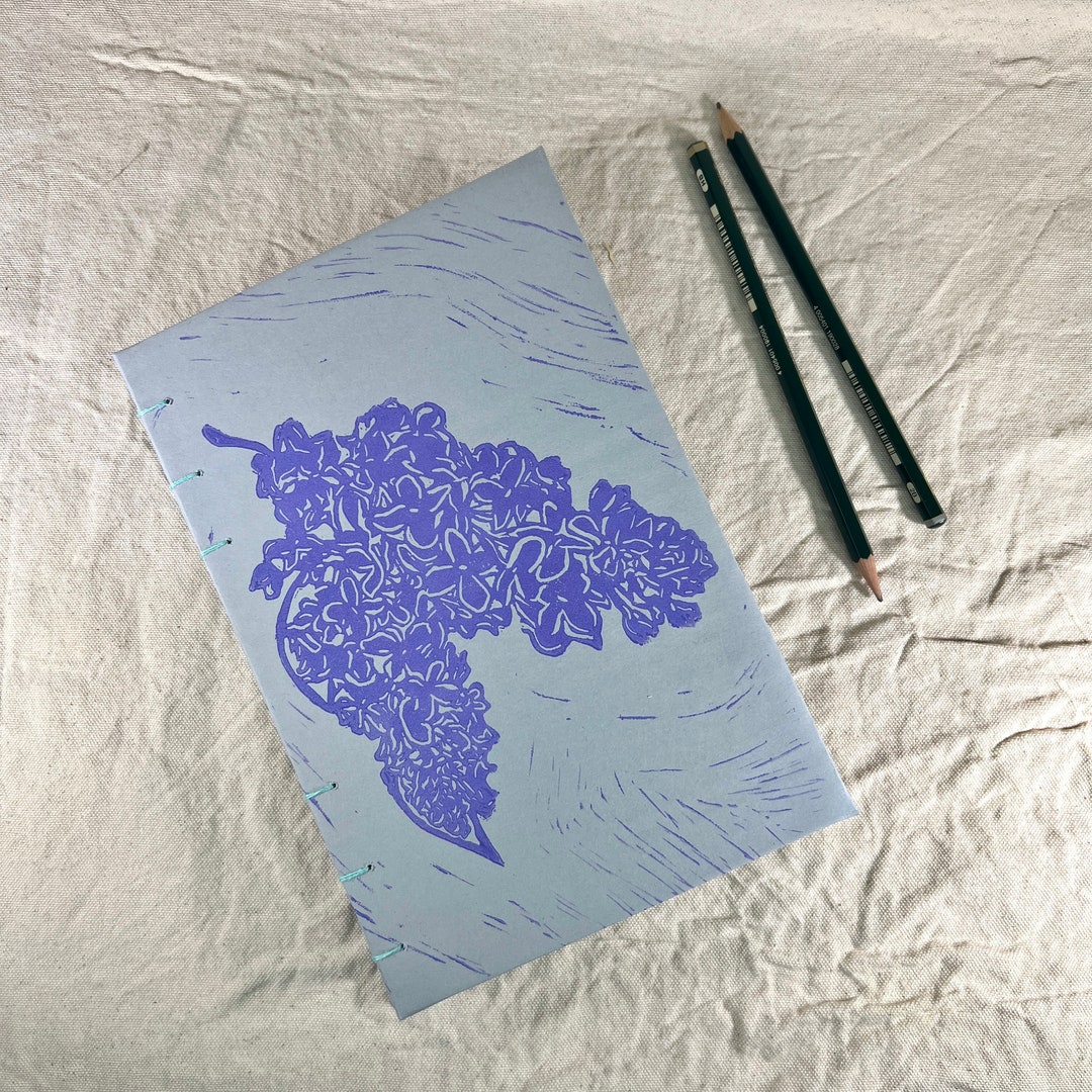 Lilac Journal - Handmade Flower Journal - Handmade Plant Journal ...