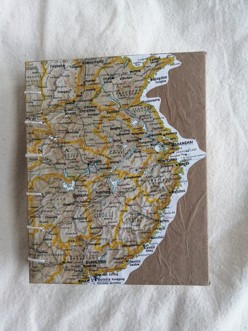 Custom Made to Order Map Travel Journal Notebook, Small - Etsy