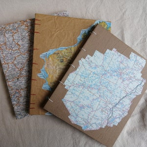 Custom Made to Order Map Travel Journal Notebook, Large - Etsy