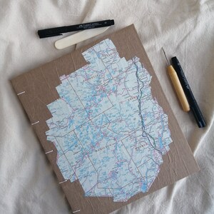 Custom Made to Order Map Travel Journal Notebook, Large - Etsy
