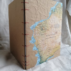 Custom Made to Order Map Travel Journal Notebook, Large - Etsy
