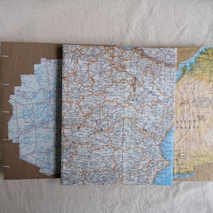 Custom Made to Order Map Travel Journal Notebook, Large - Etsy