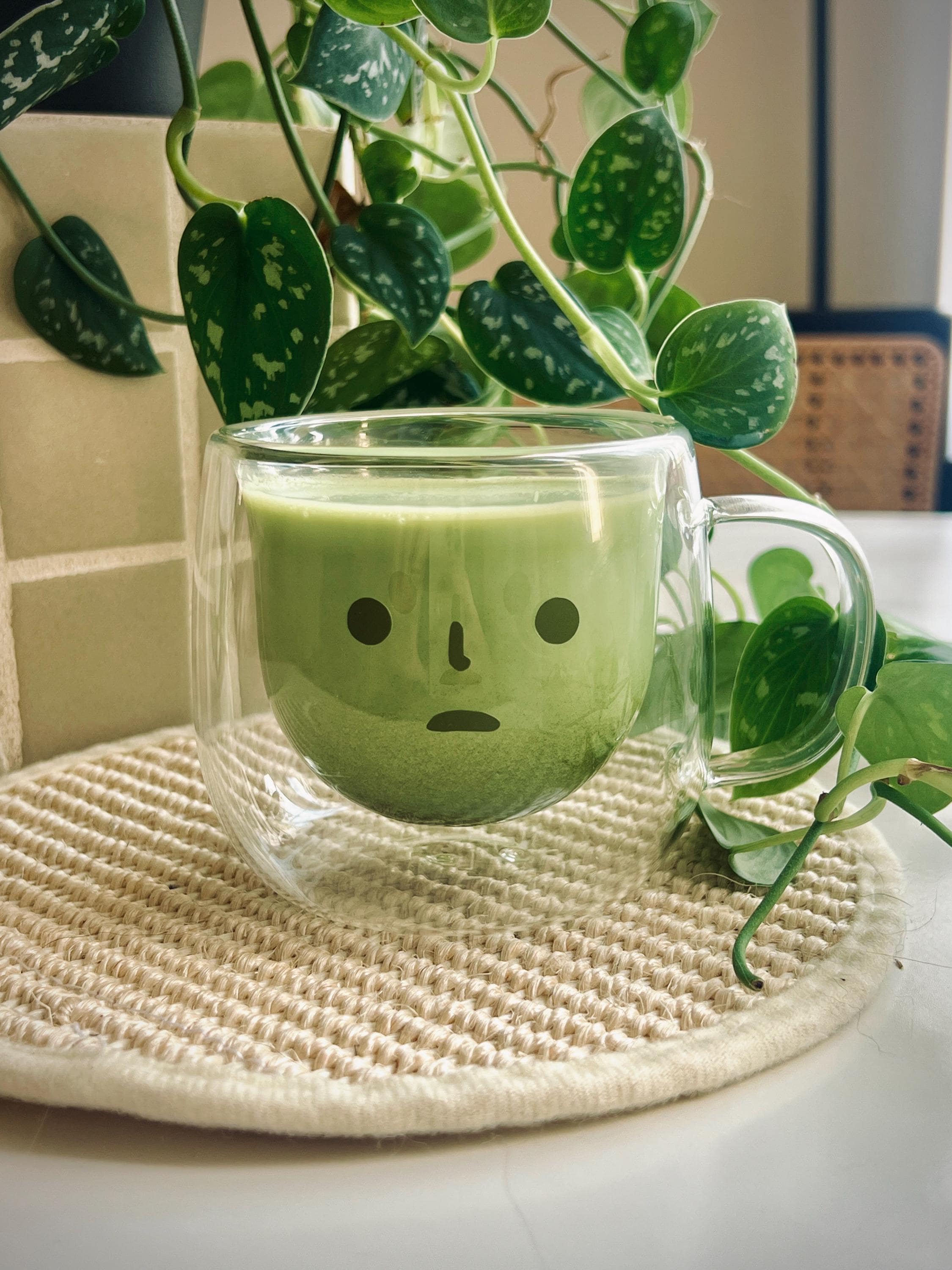 Smiski Green Guy Matcha Double Walled Glass Coffee Mug - Etsy