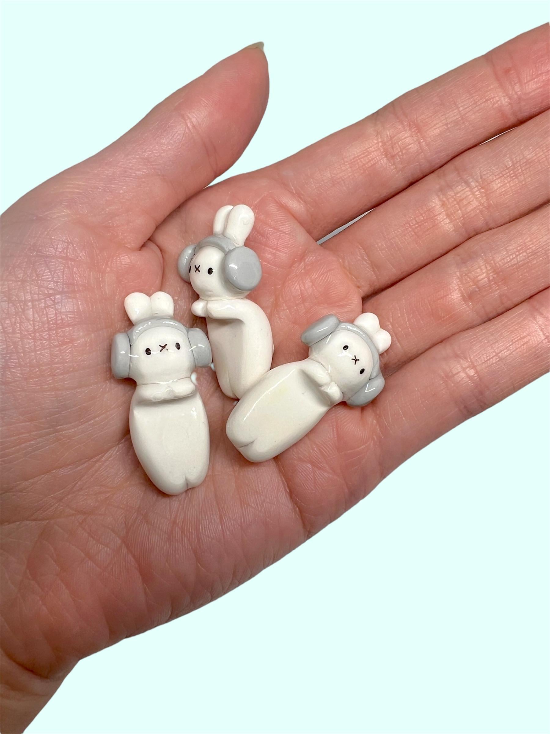 Miffy Bunny Handmade Adhesive Hipper Clay Peeker Charm for Phone ...