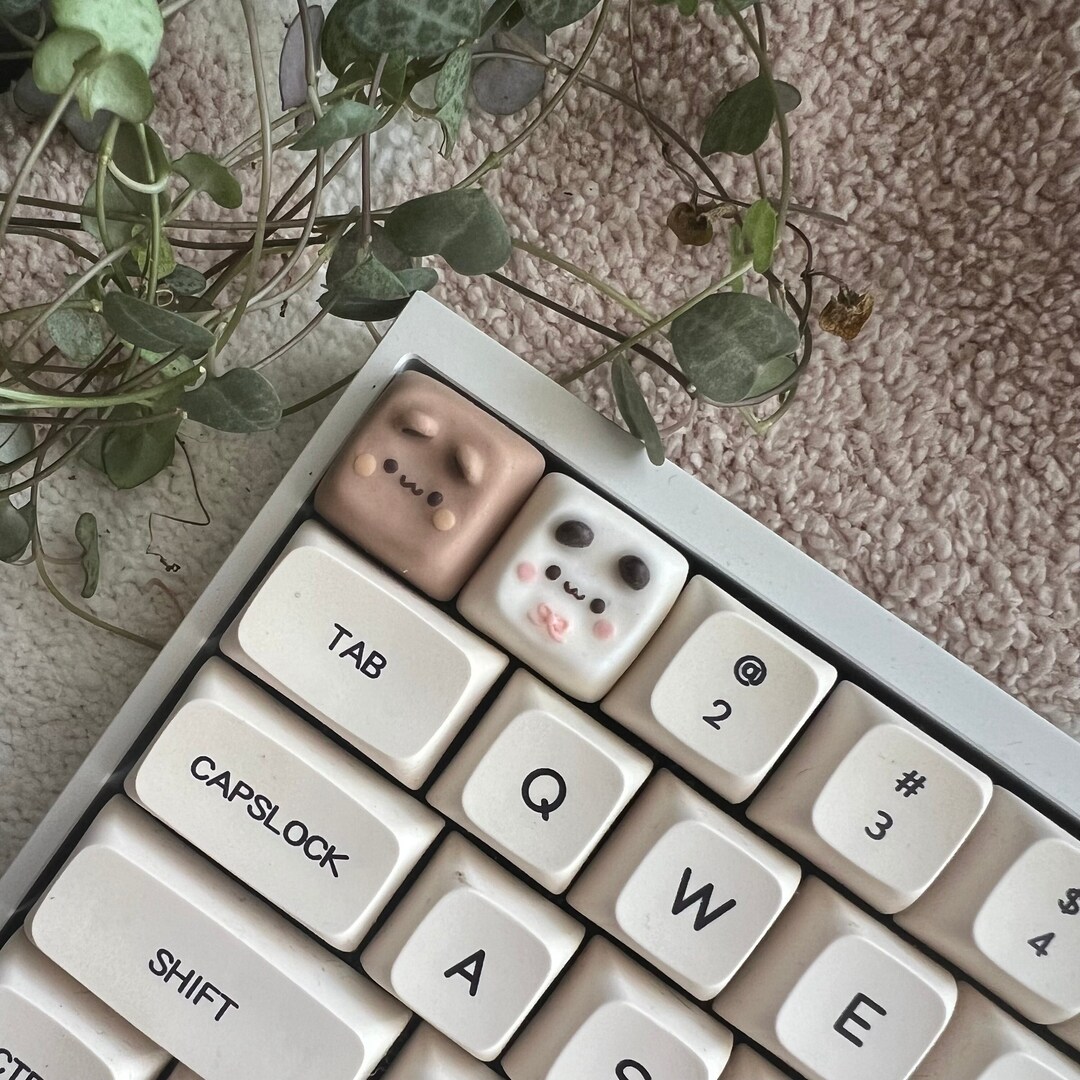Panda And/or Brown Bear Artisan Clay Keycaps for Mechanical Keyboards ...