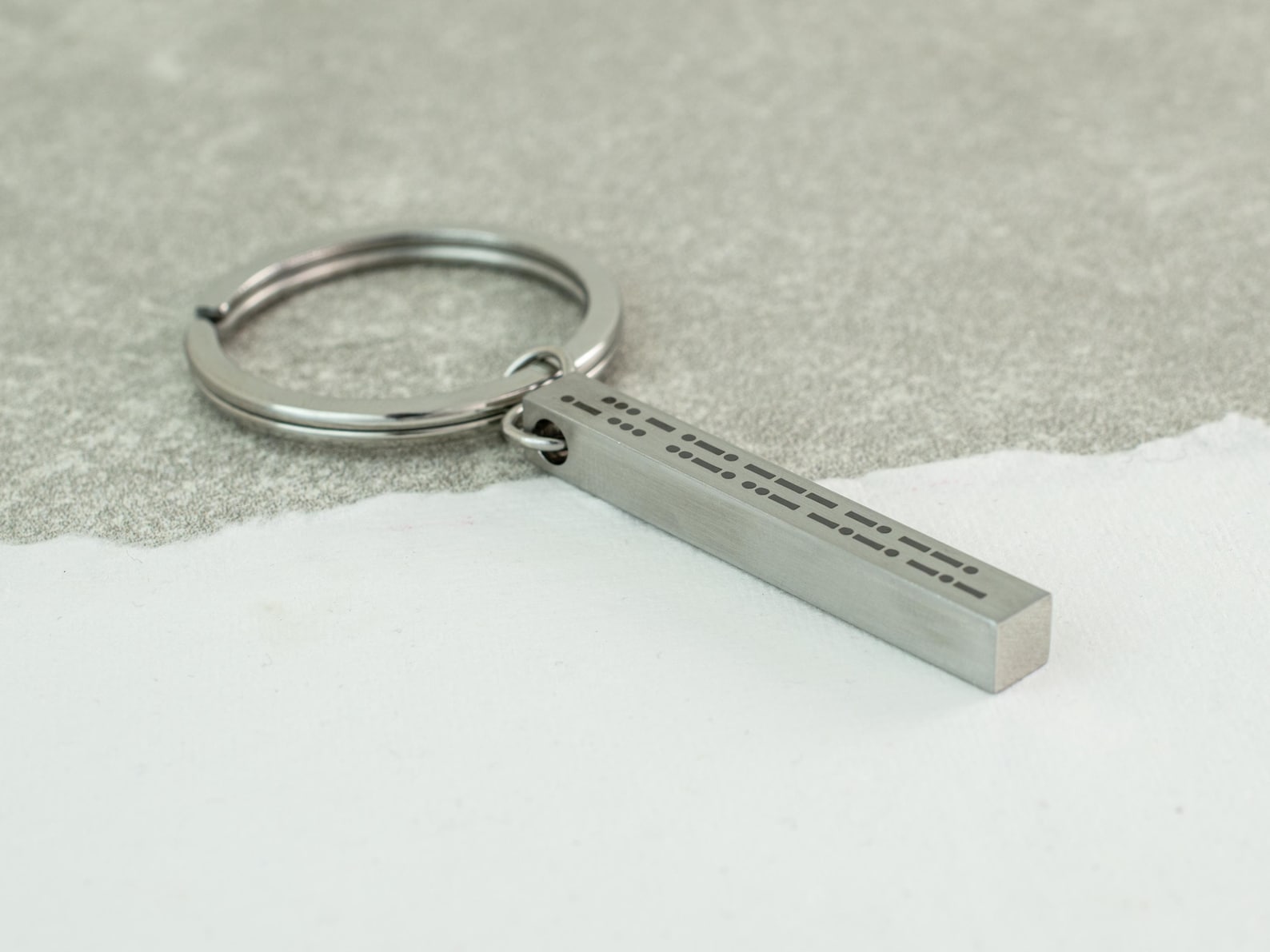 Custom Engraved Morse Code Keychain, Personalized Hidden Message Gift ...