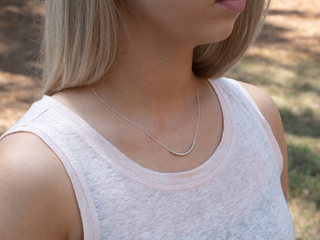 Custom Morse Code Necklace, Personalized Name Choker, Bridesmaid Gift ...